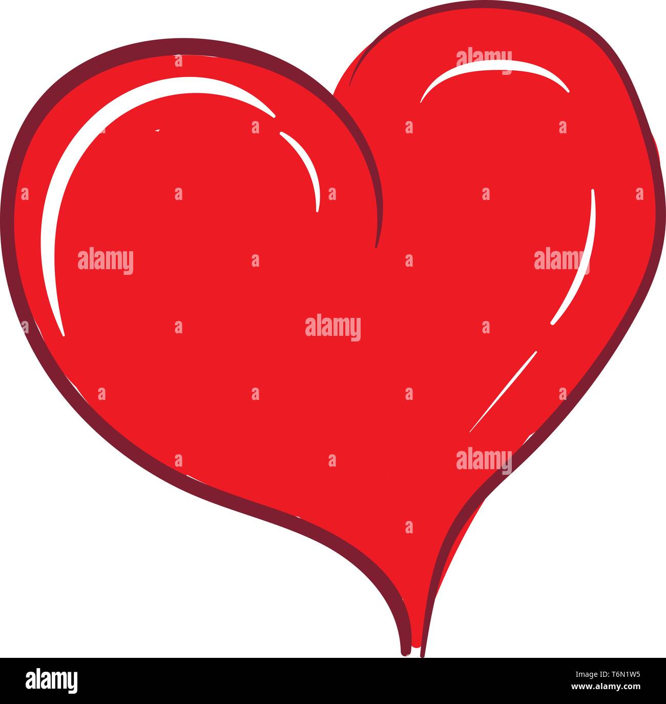Clipart of a curvy red heart with white exclamation marks considered as ...