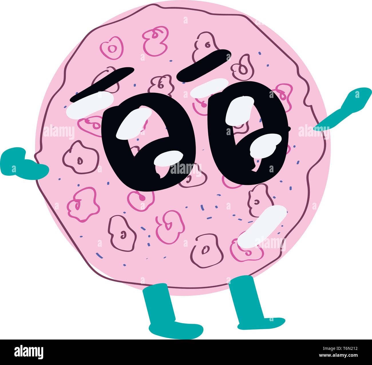 Sad emoji flat color Stock Vector Images - Alamy