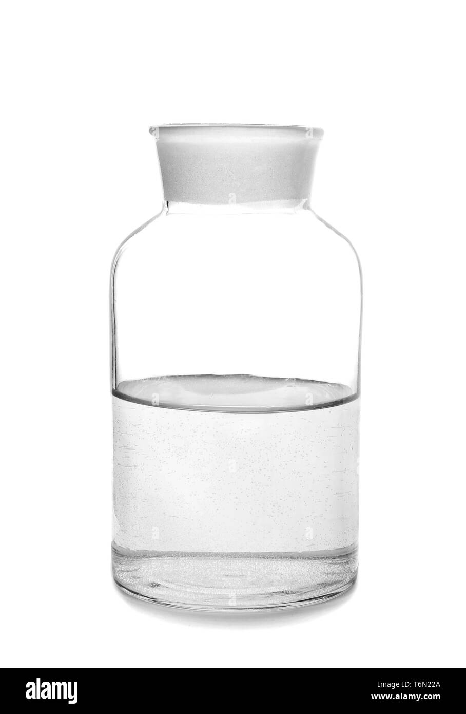 Glass bottle with water on white background Stock Photo - Alamy