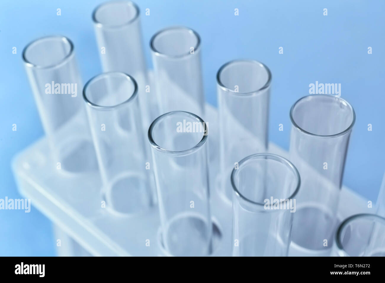 Empty test tubes in laboratory, closeup Stock Photo - Alamy