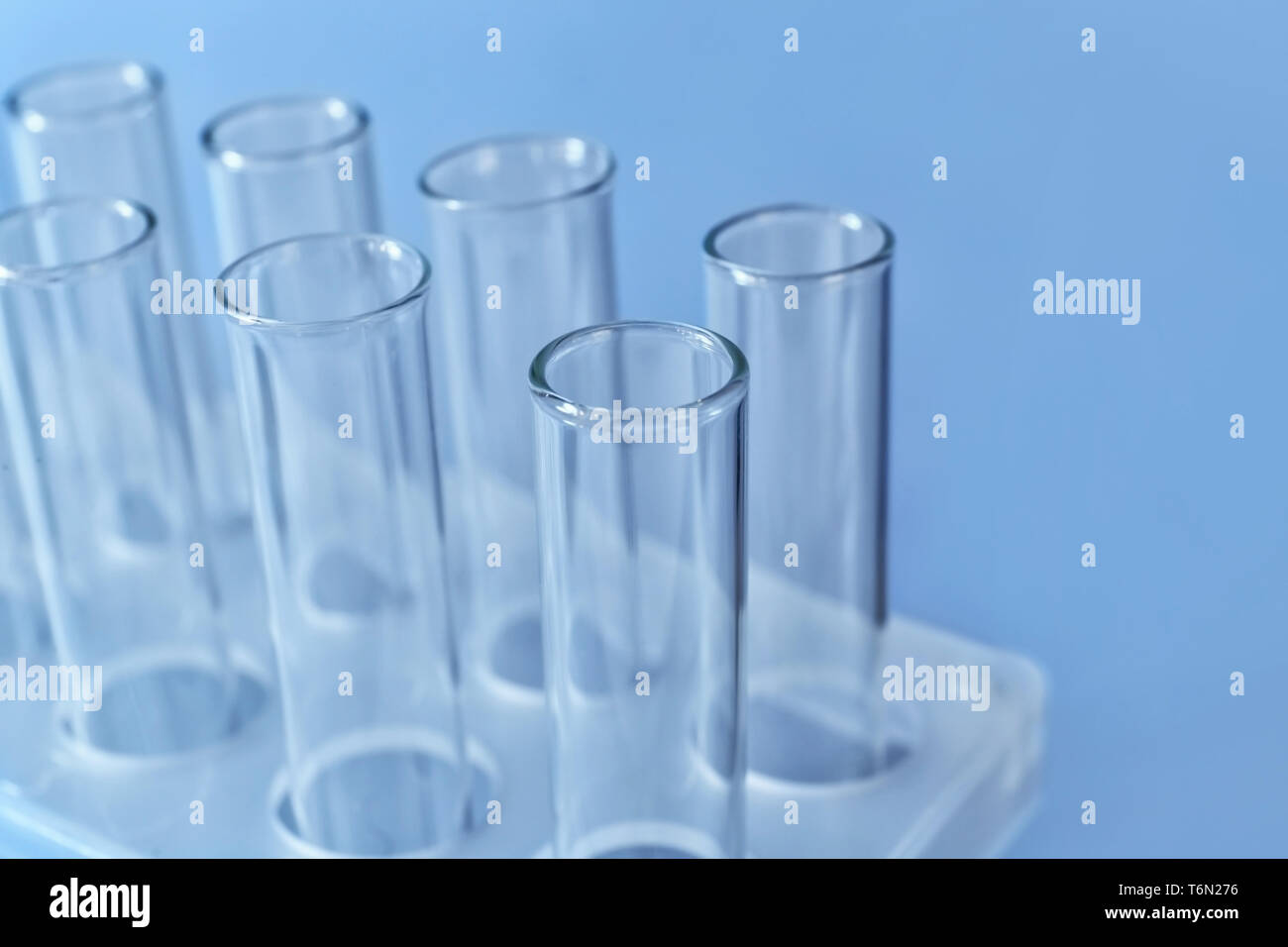 Empty test tubes in laboratory, closeup Stock Photo - Alamy