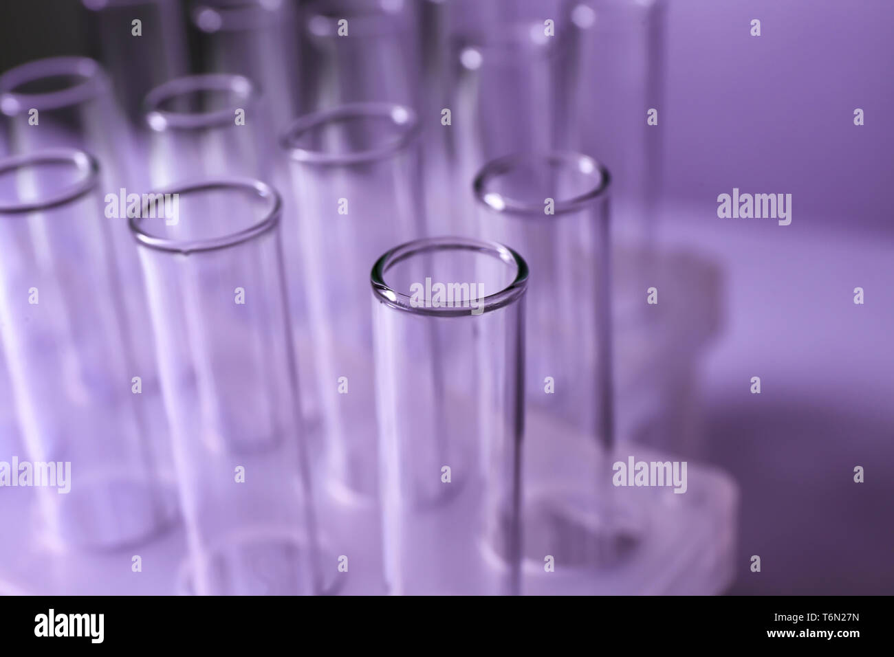 Empty test tubes in laboratory, closeup Stock Photo - Alamy