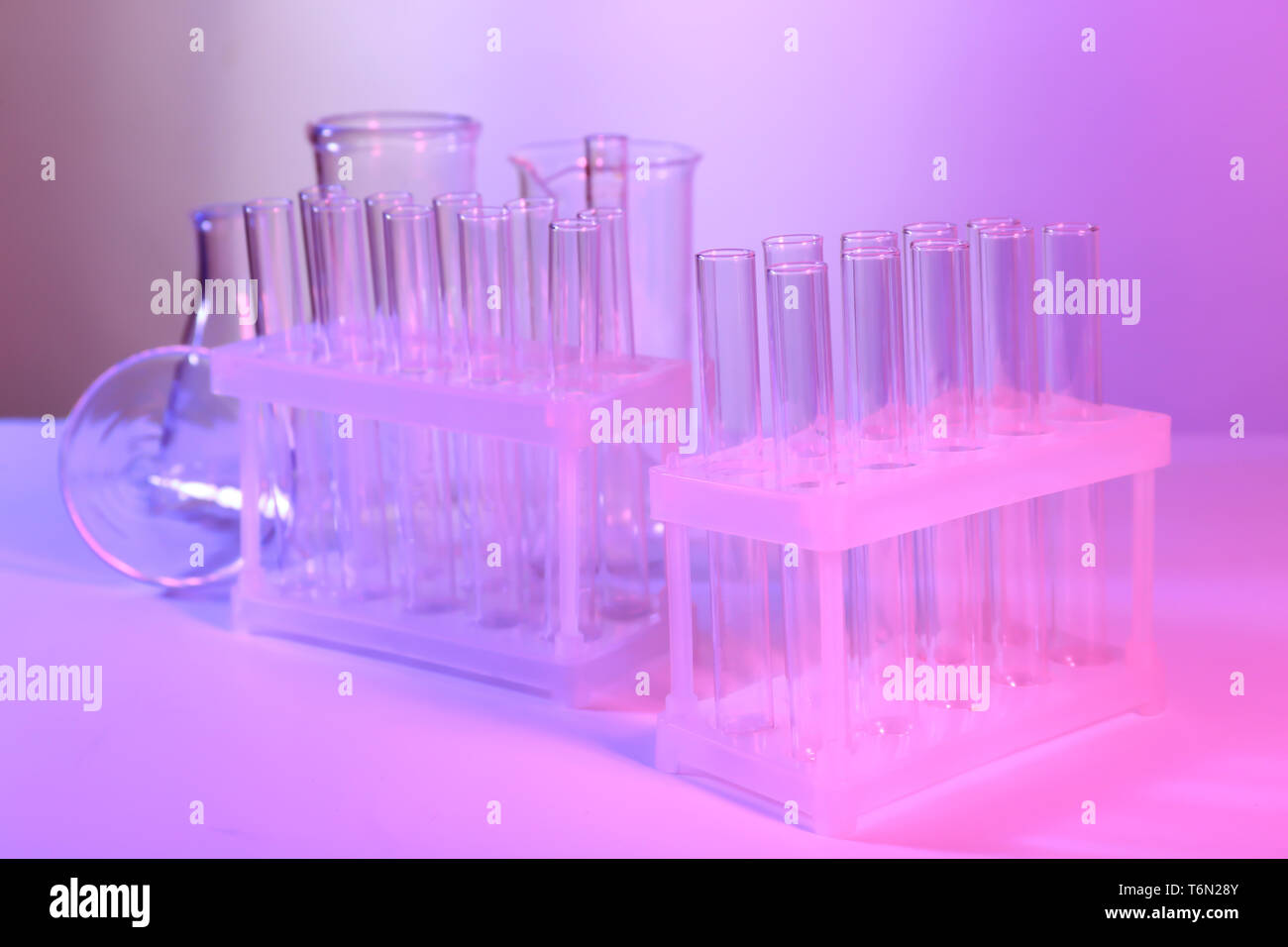 Empty test tubes in laboratory Stock Photo - Alamy