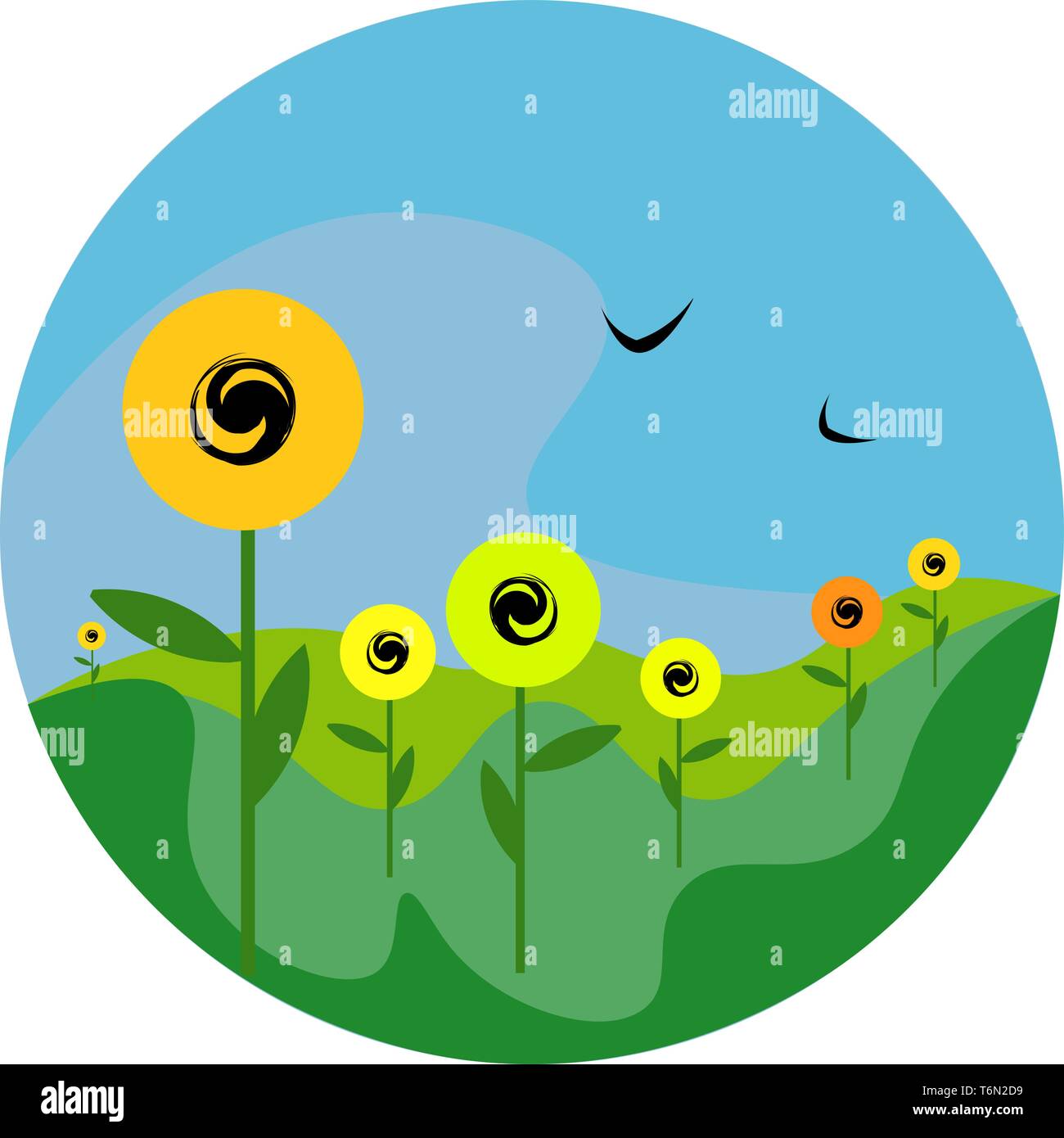 Colorful grasslands Stock Vector Images - Alamy