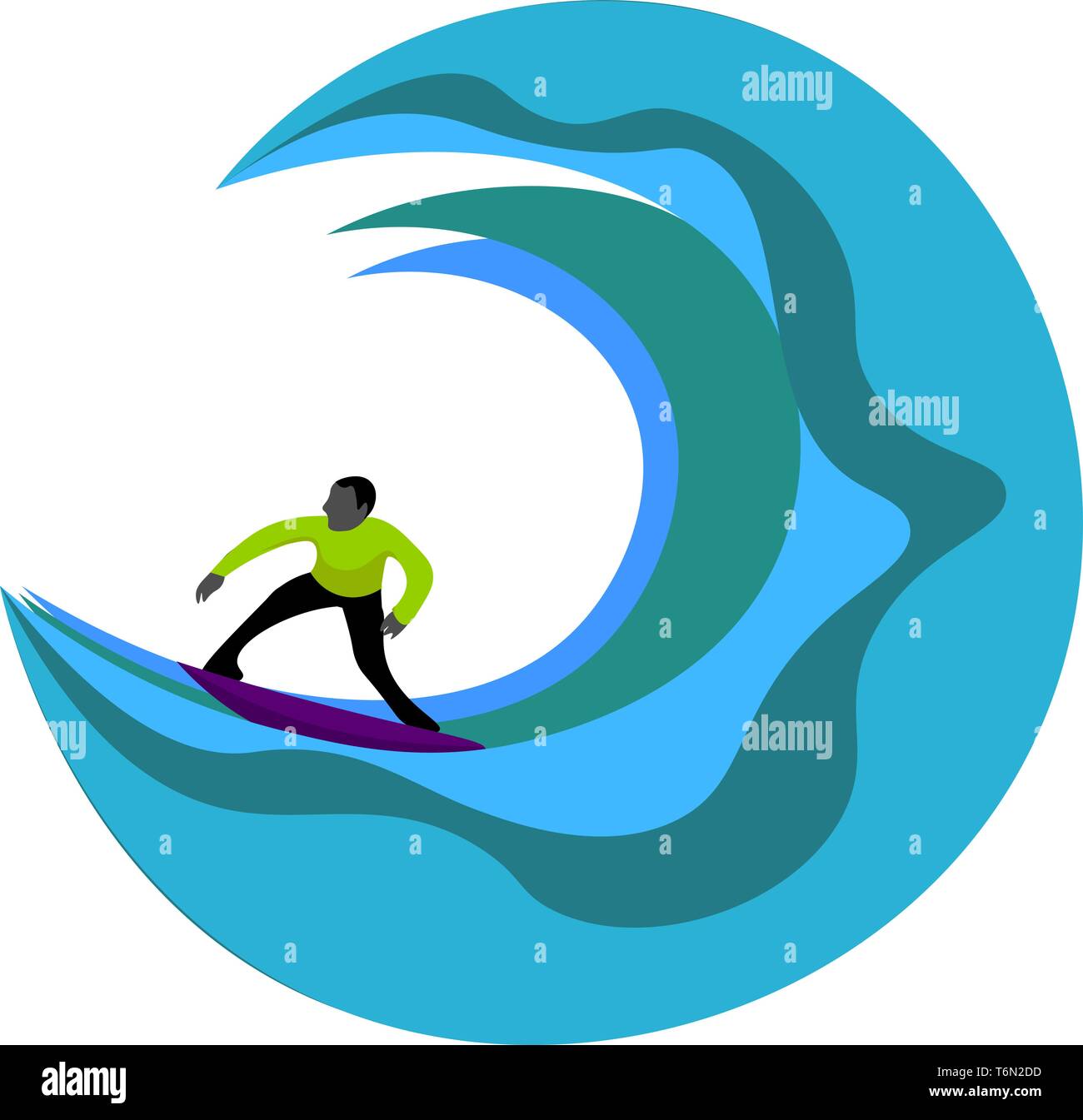 Portrait man surfer Stock Vector Images - Alamy