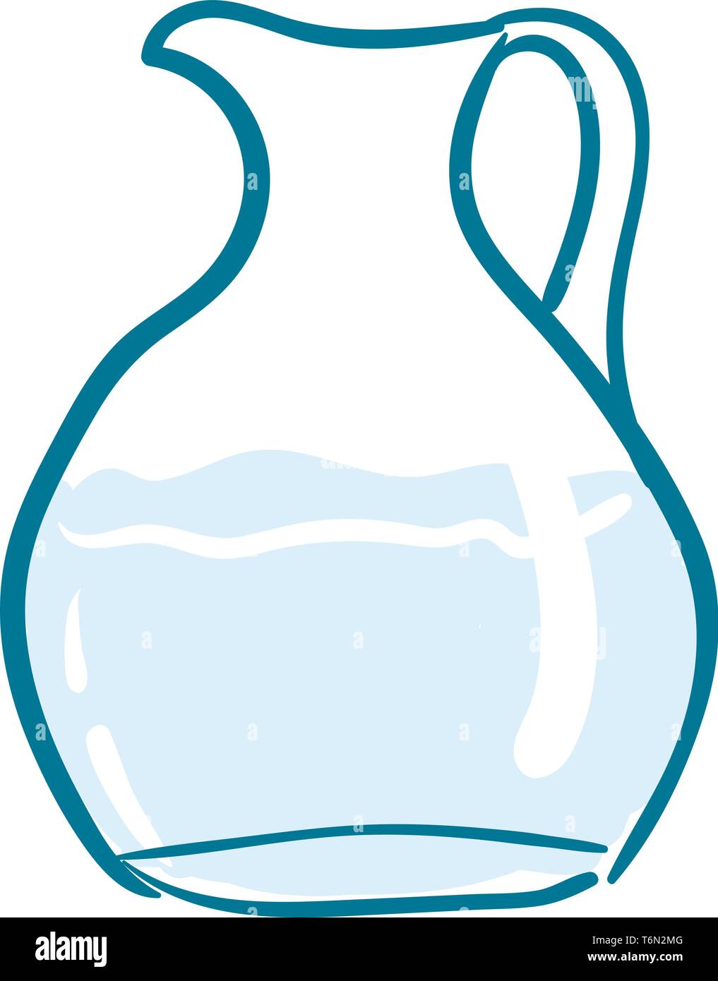 Clipart of a large round container with a flat base a handle and a very ...