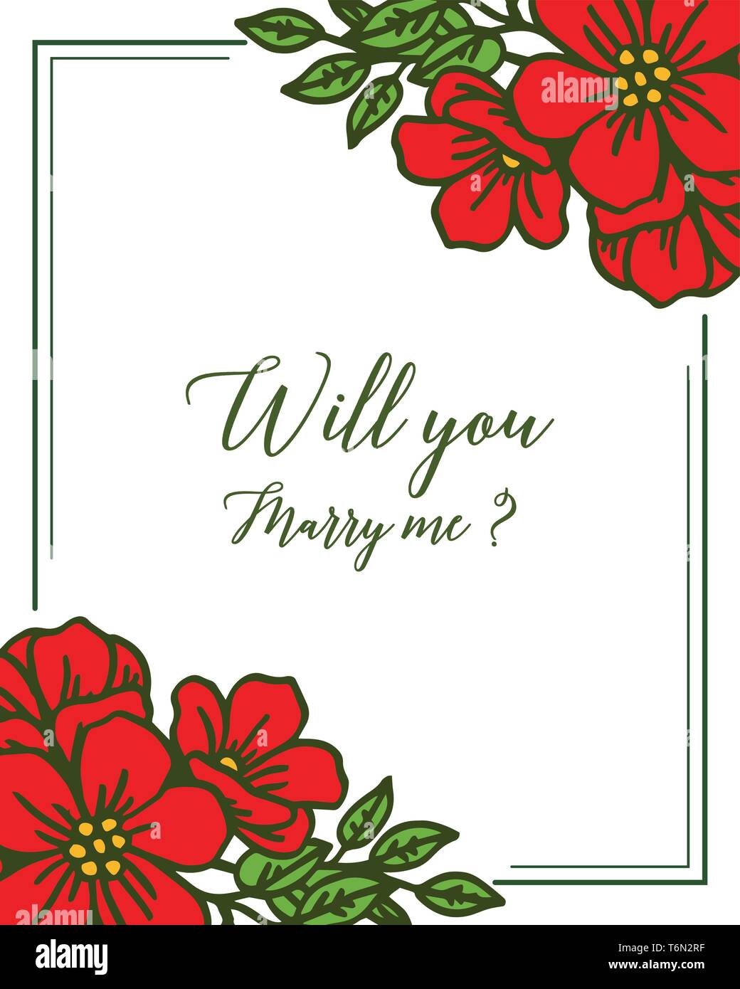 Vector illustration various ornate of red flower frame for banner will ...