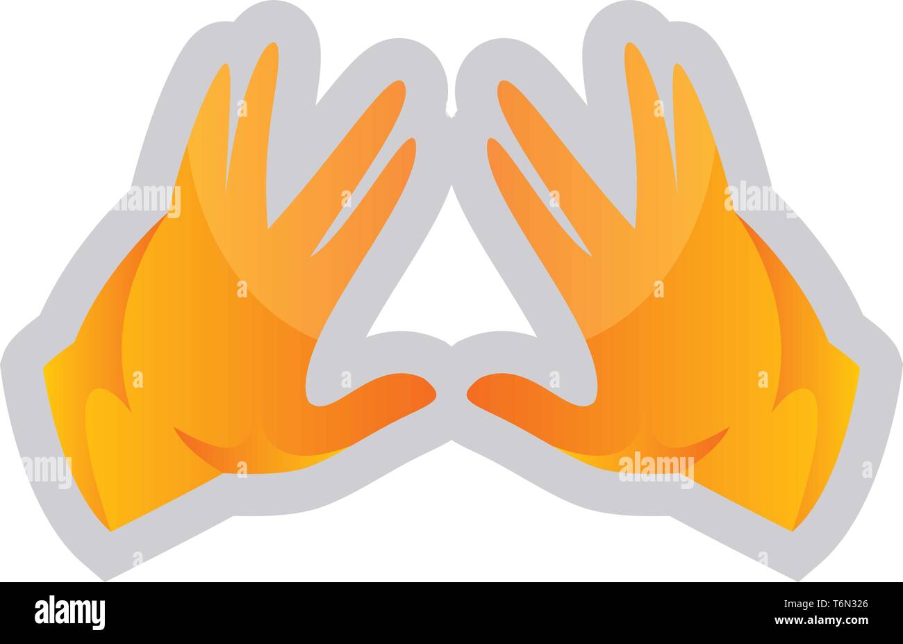 Simple vector illustration on a white background of a yellow Kohen ...