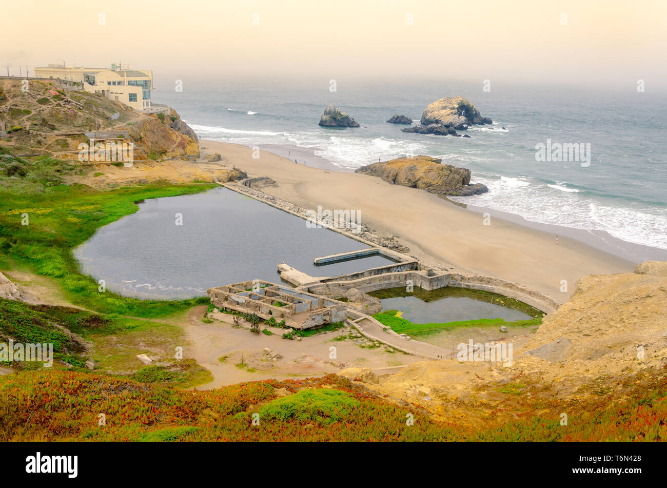 Sutro Baths were a large, privately owned public saltwater swimming ...
