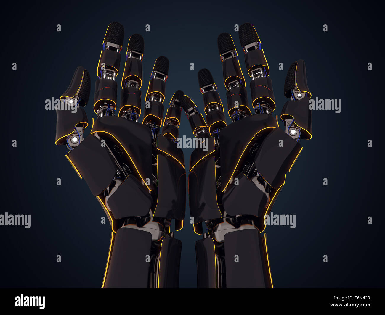 3D rendering robotic hand Stock Photo - Alamy
