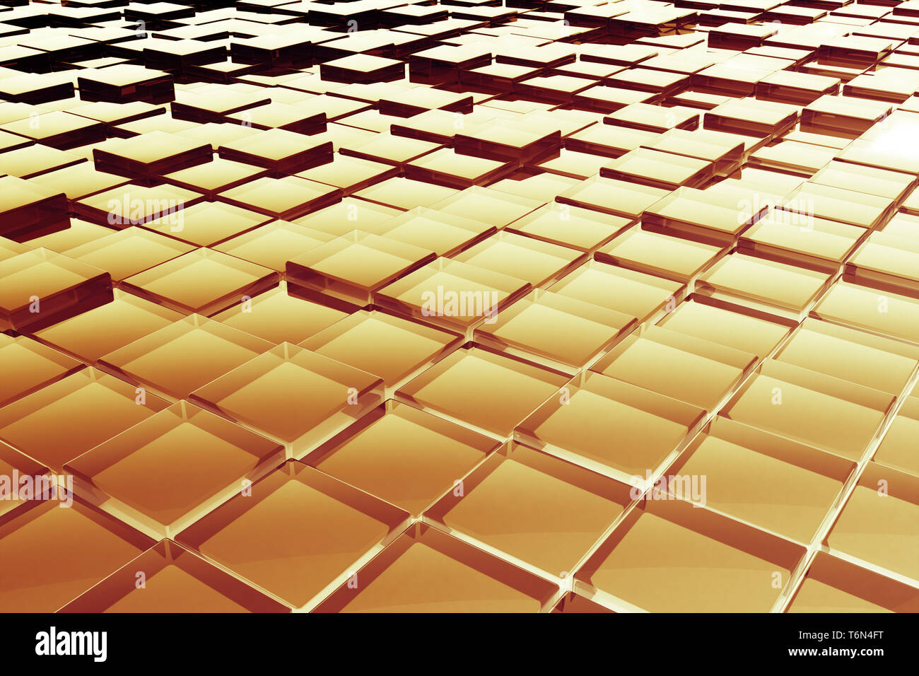 abstract yellow glass cubes background Stock Photo - Alamy