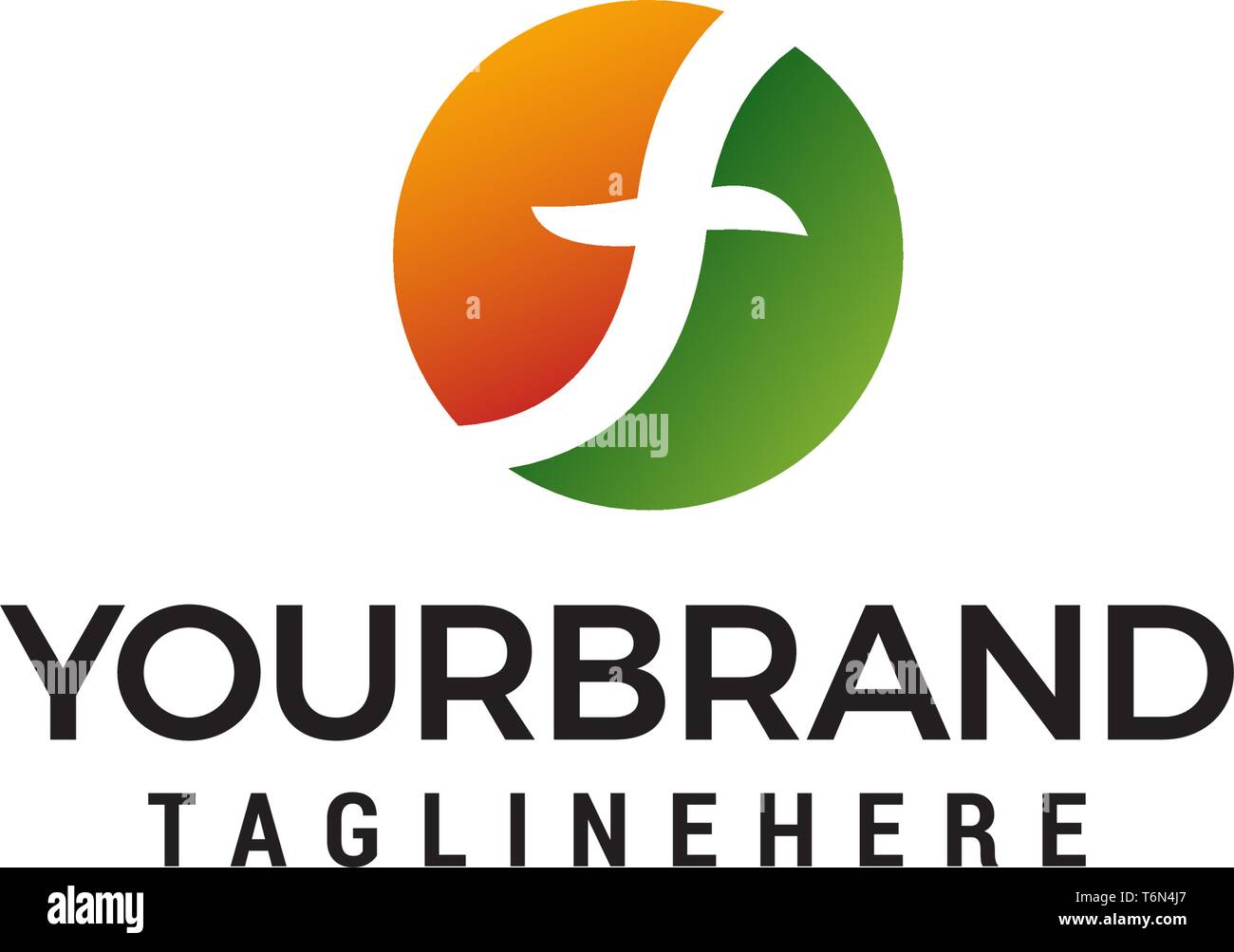 letter f circle logo design concept template vector Stock Vector Image ...