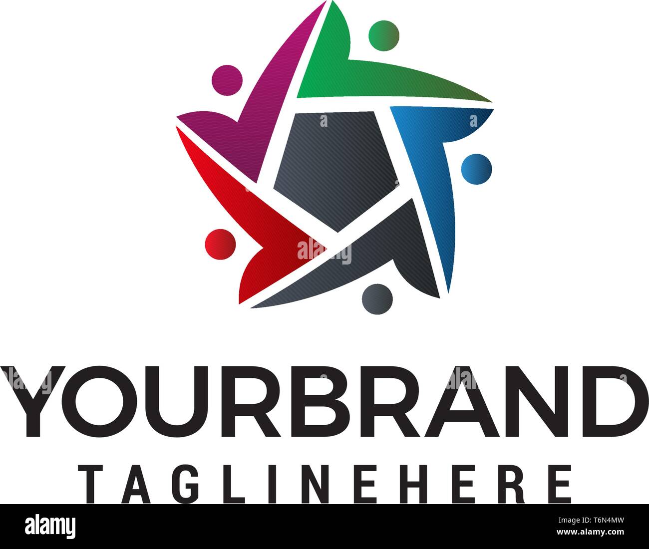 business people community star logo design concept template vector ...