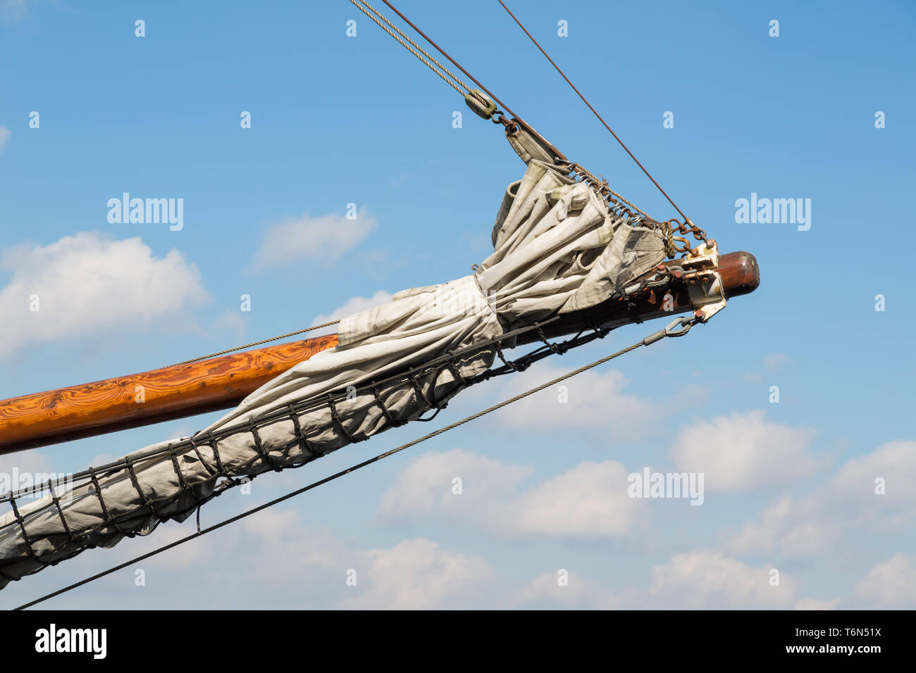 Bowsprit of a historic sailing ship Stock Photo - Alamy