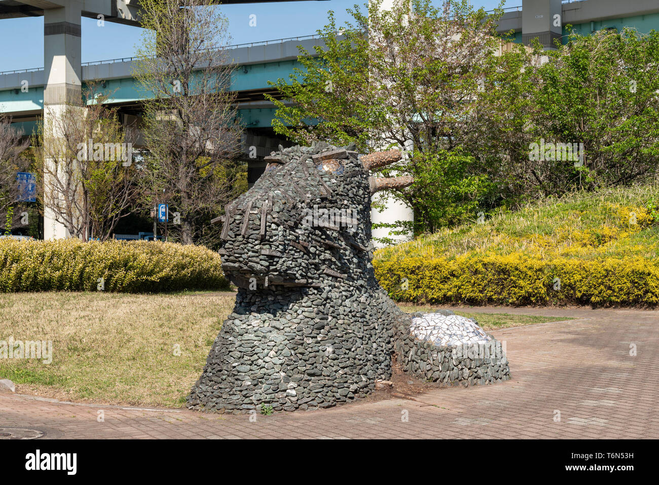 Statue of Dragon, near Tokyo Metro Tatsumi Station, Koto-Ku, Tokyo ...