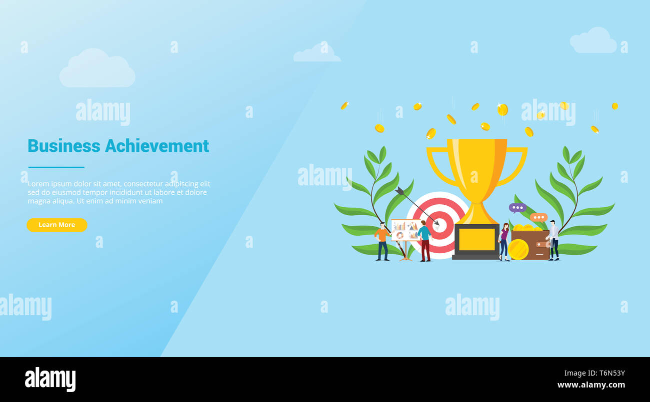 business goal achivement company concept for website design template ...