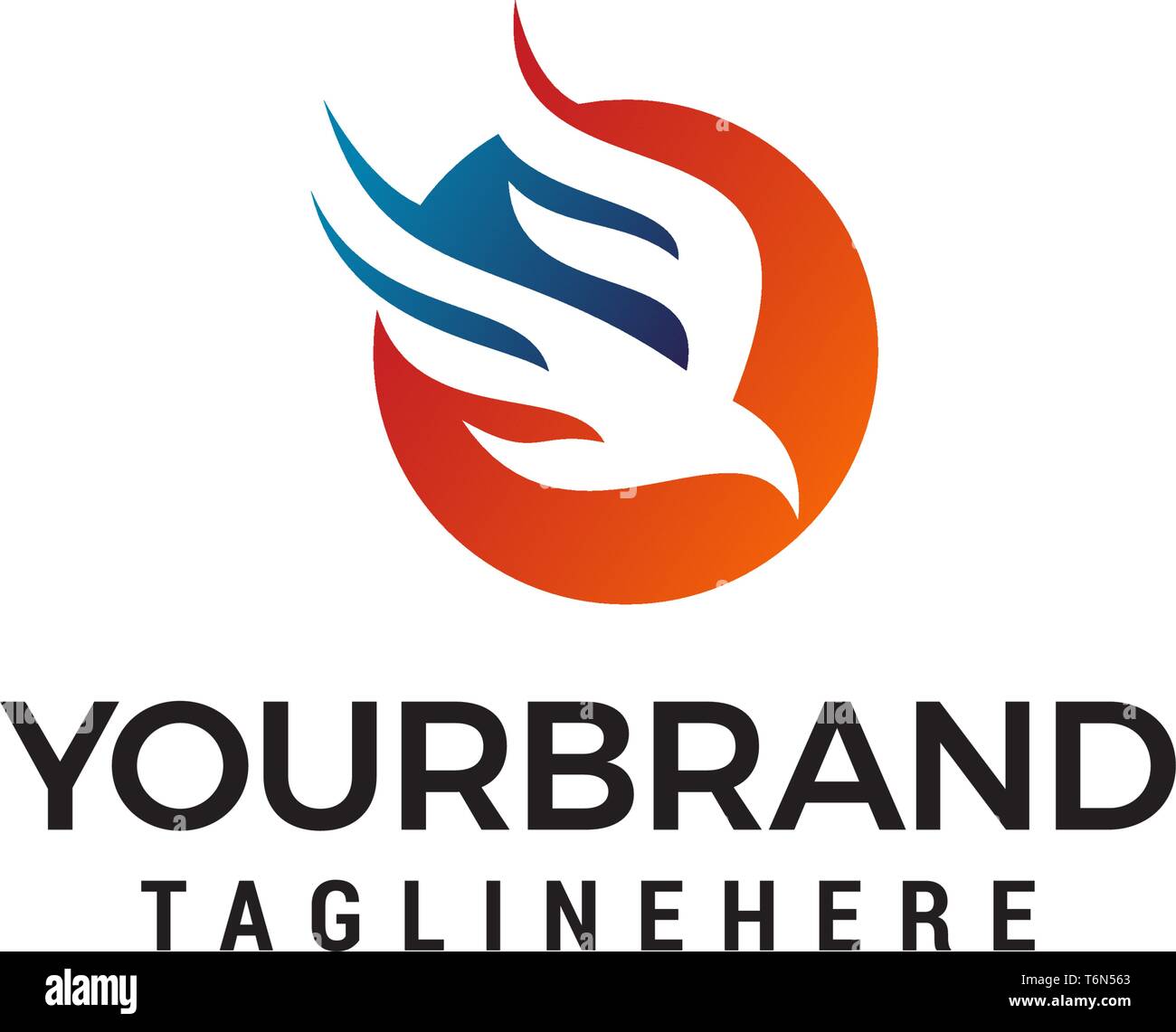 eagle flying logo design concept template vector Stock Vector Image ...