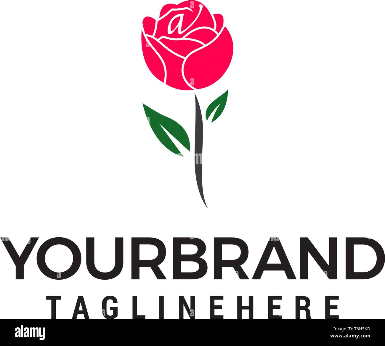 White rose logo hi-res stock photography and images - Alamy