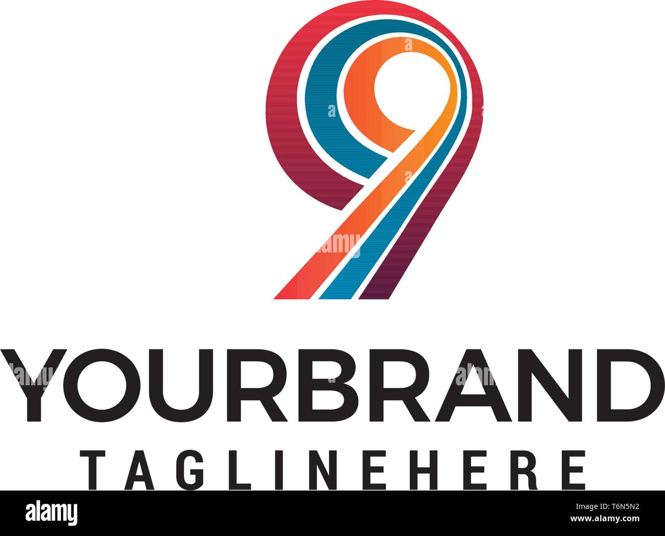 Number 9 logo hi-res stock photography and images - Alamy