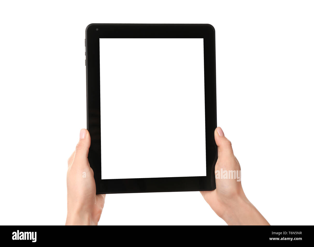 Hands woman using home Cut Out Stock Images & Pictures - Alamy