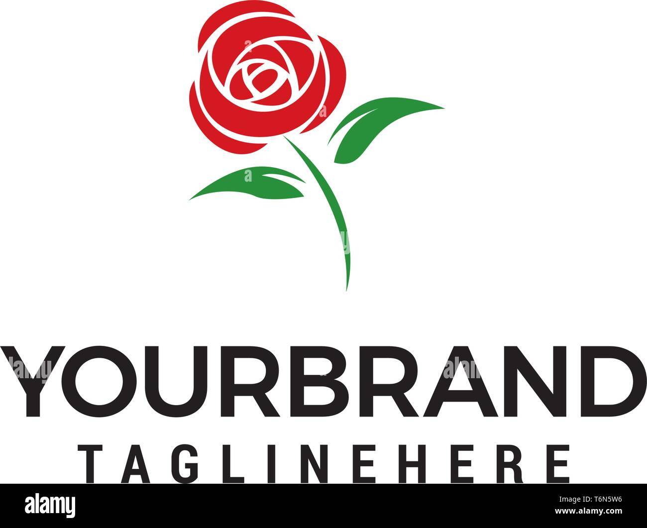 flower rose logo design concept template vector Stock Vector Image ...