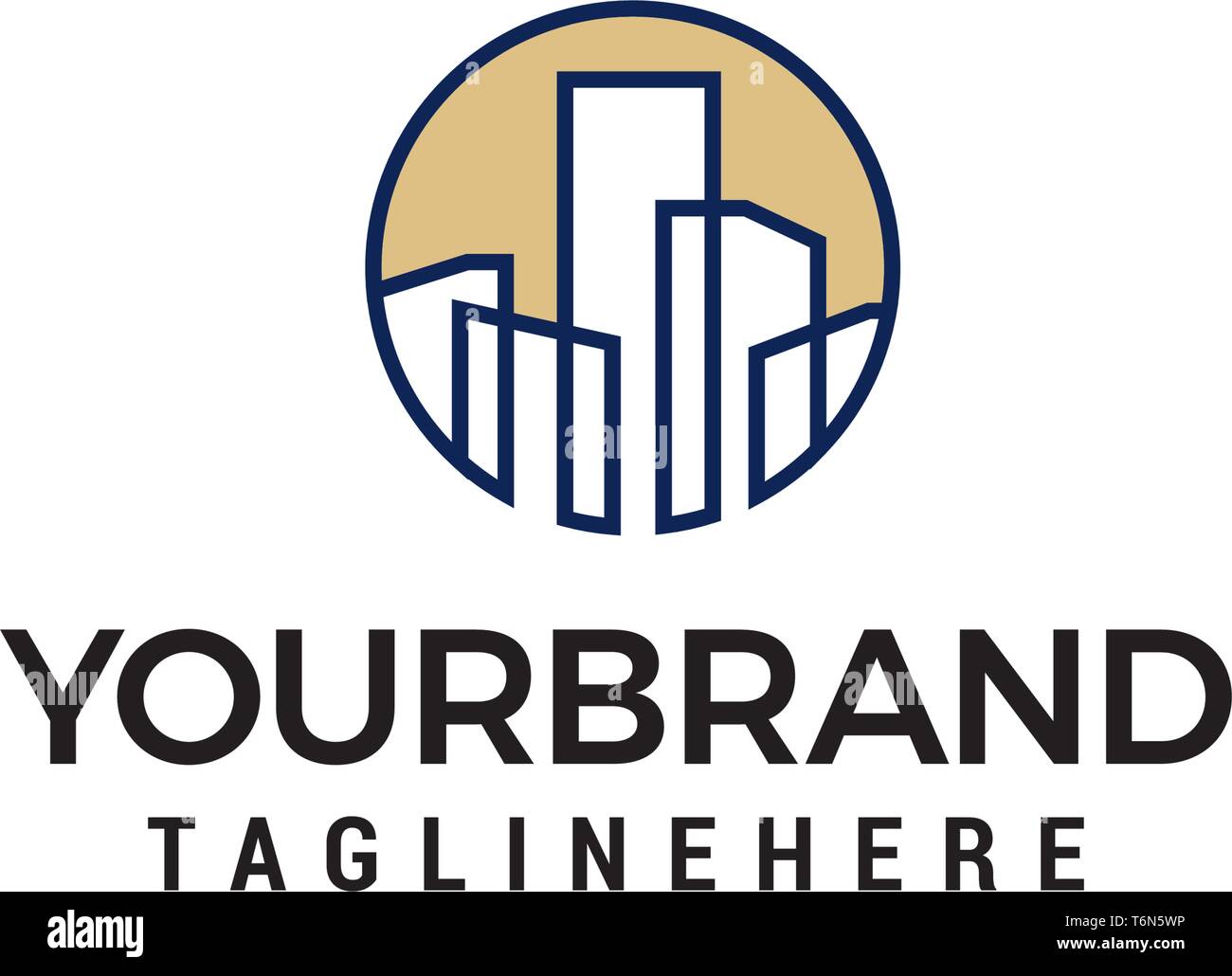 building town logo design concept template vector Stock Vector Image ...