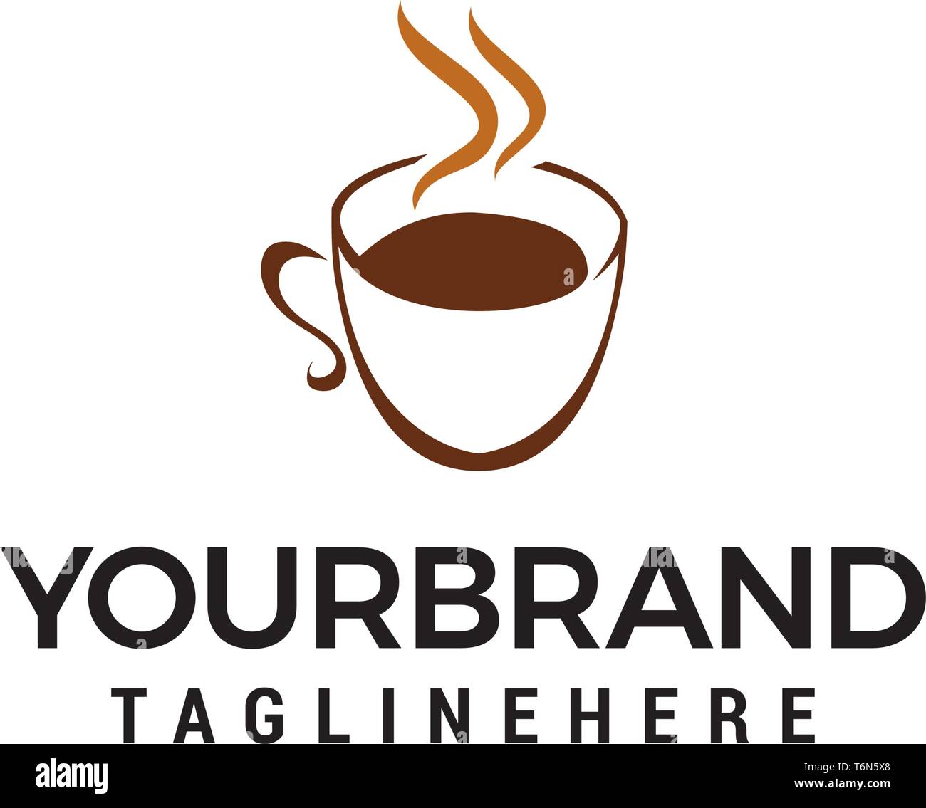 coffee and tea glass logo design concept template vector Stock Vector ...