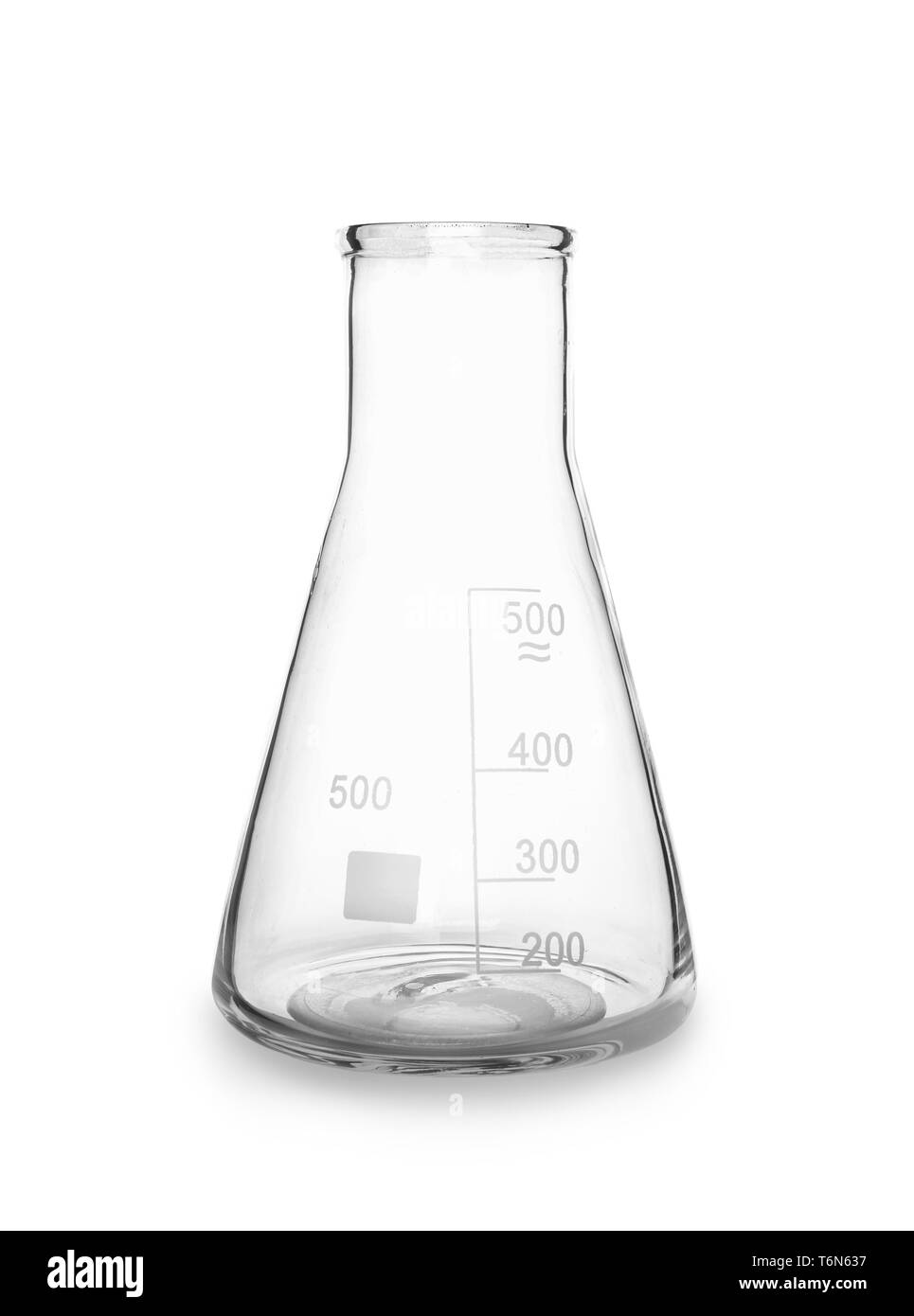 Conical flask on white background Stock Photo - Alamy