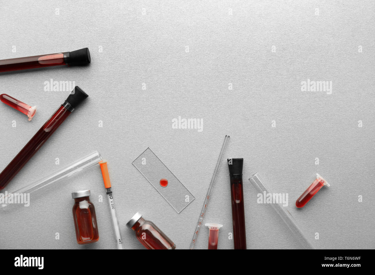 Blood samples tubes syringe hi-res stock photography and images - Alamy