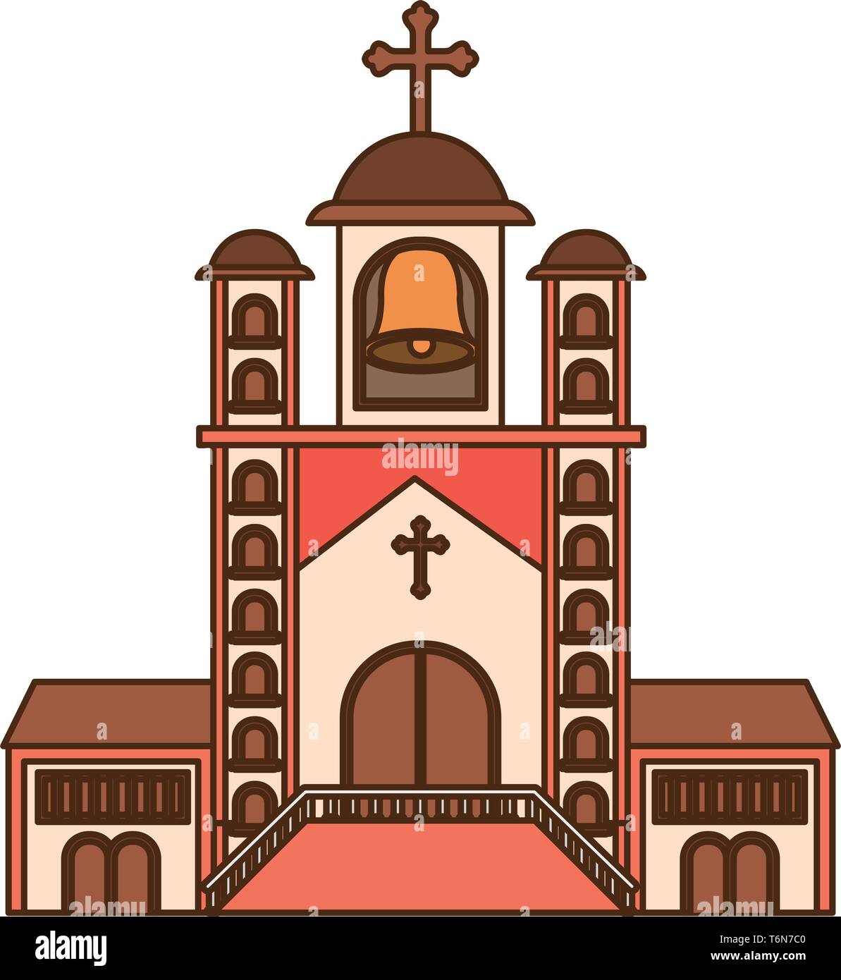 church with front view isolated icon Stock Vector Image & Art - Alamy
