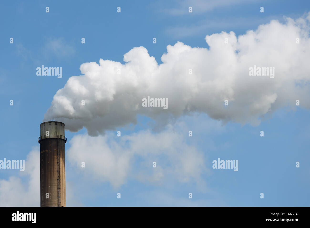 Industrial smoke stack of a power plant Stock Photo - Alamy