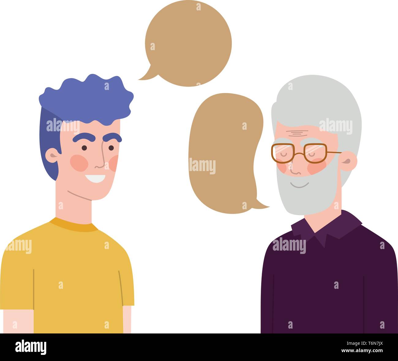father with son and speech bubble Stock Vector Image & Art - Alamy
