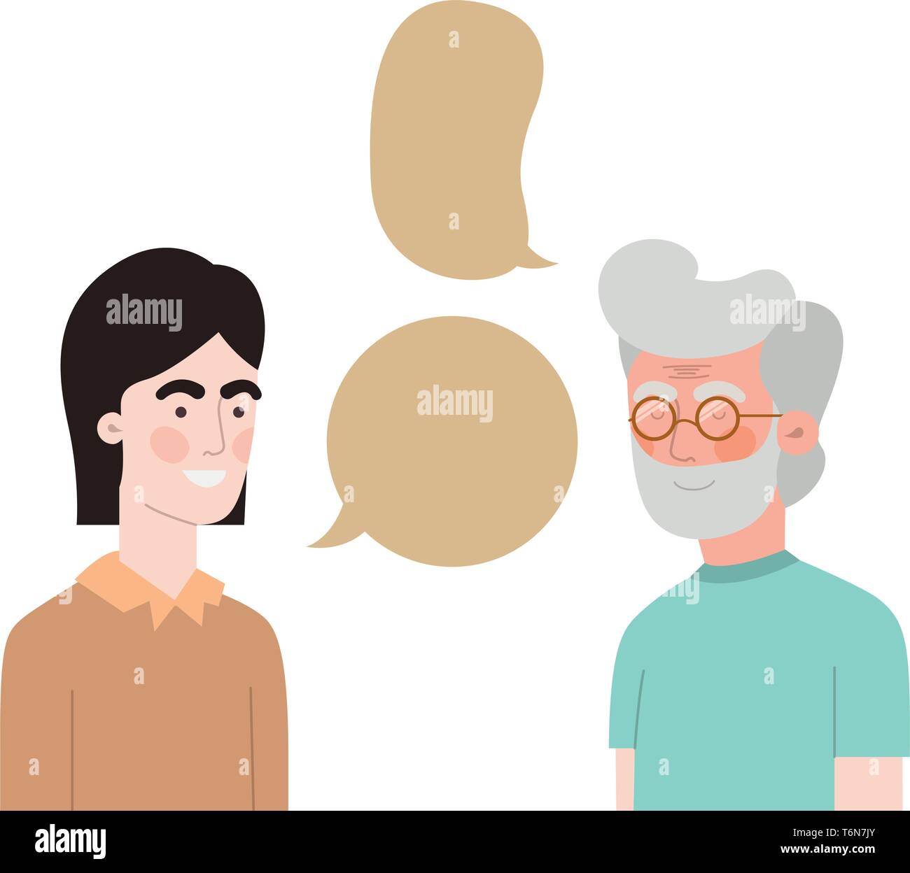 father with son and speech bubble Stock Vector Image & Art - Alamy