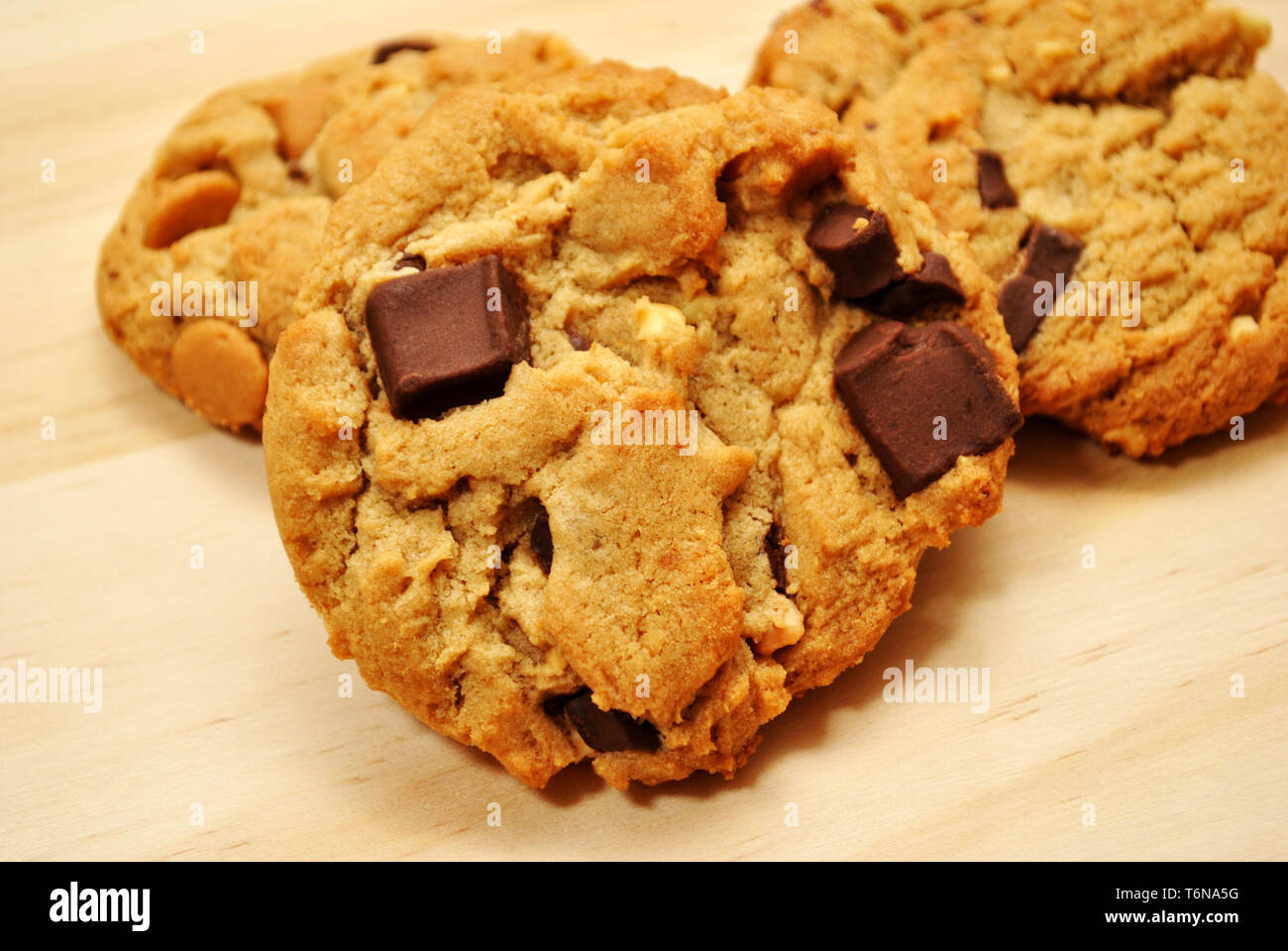 Chocolate Chunk Cookies Stock Photo - Alamy