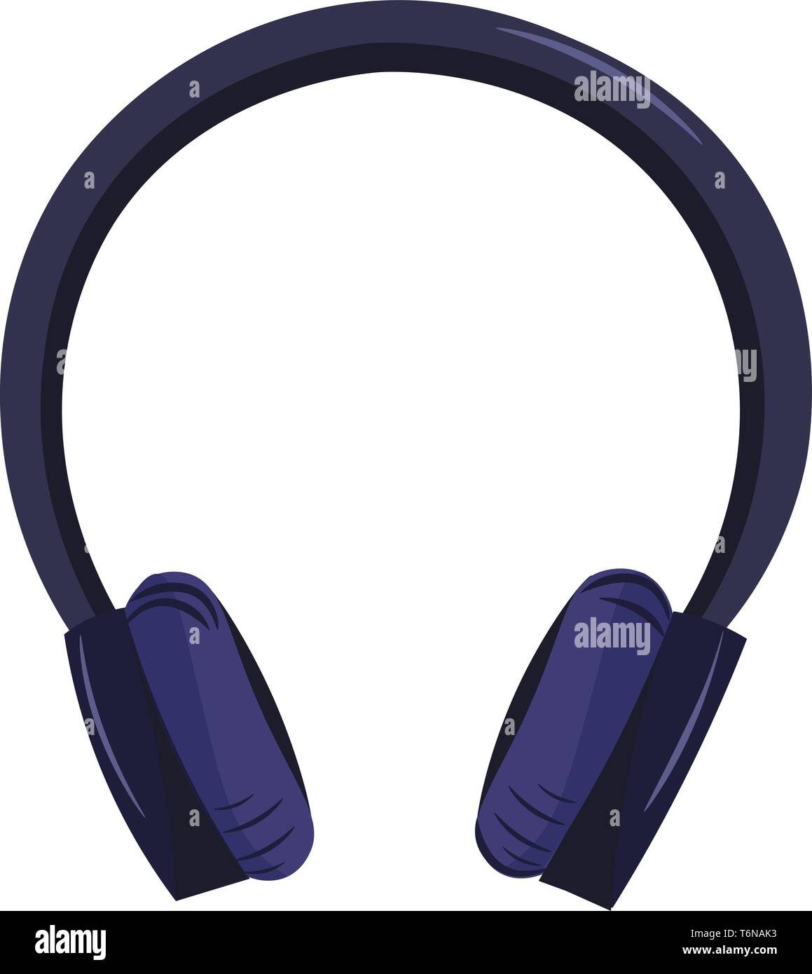 A smart advanced headphones in violet color vector color drawing or ...