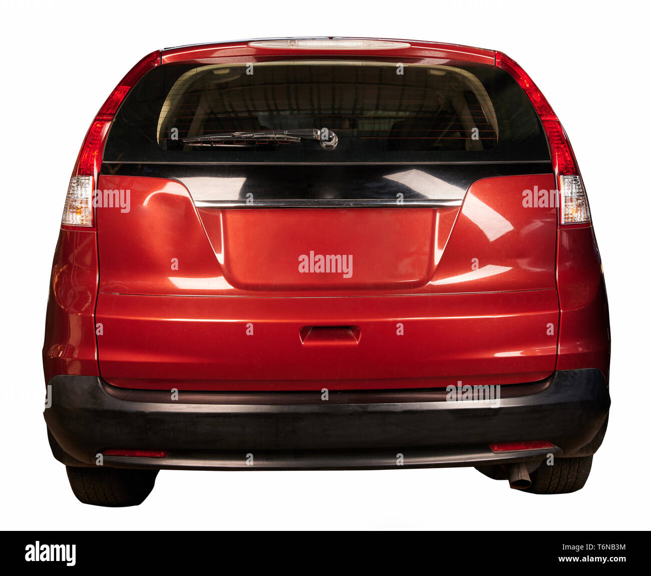 Red car on road Cut Out Stock Images & Pictures - Alamy