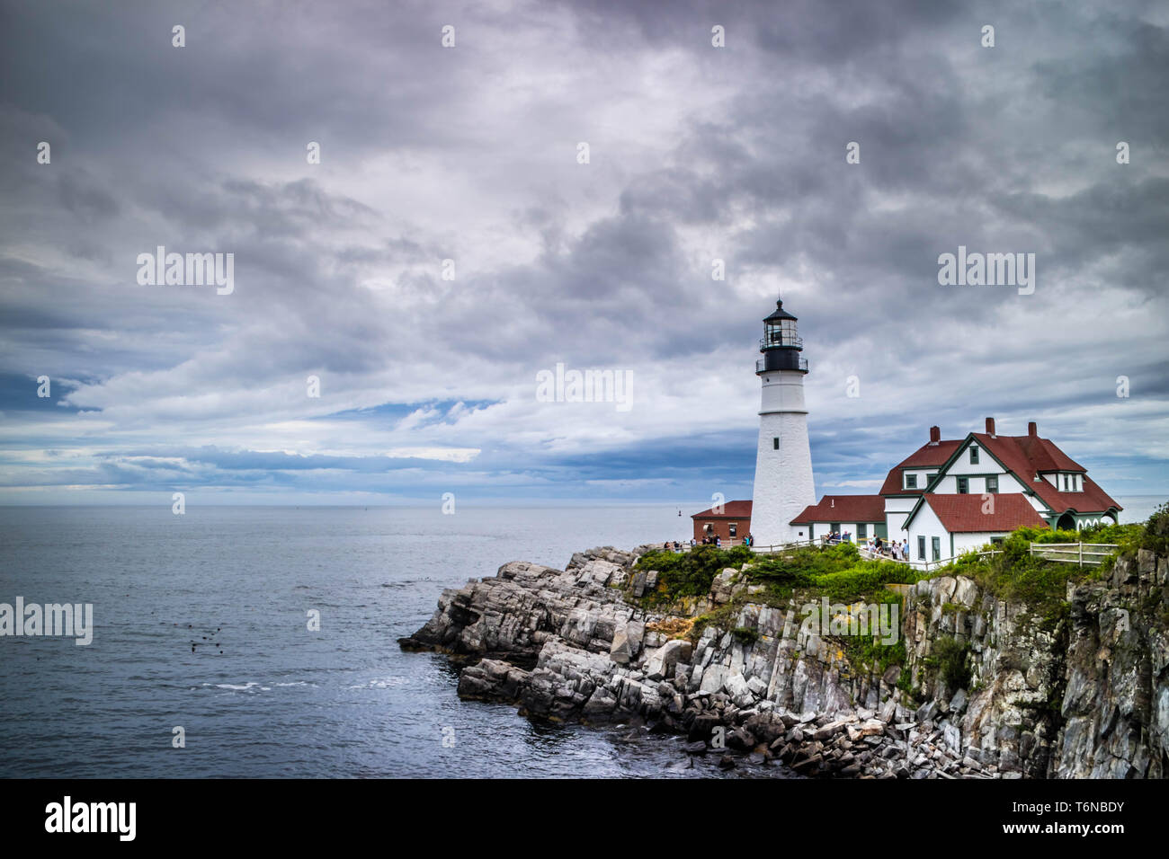 The Portland Head Lighthouse in Cape Elizabeth, Maine Stock Photo - Alamy