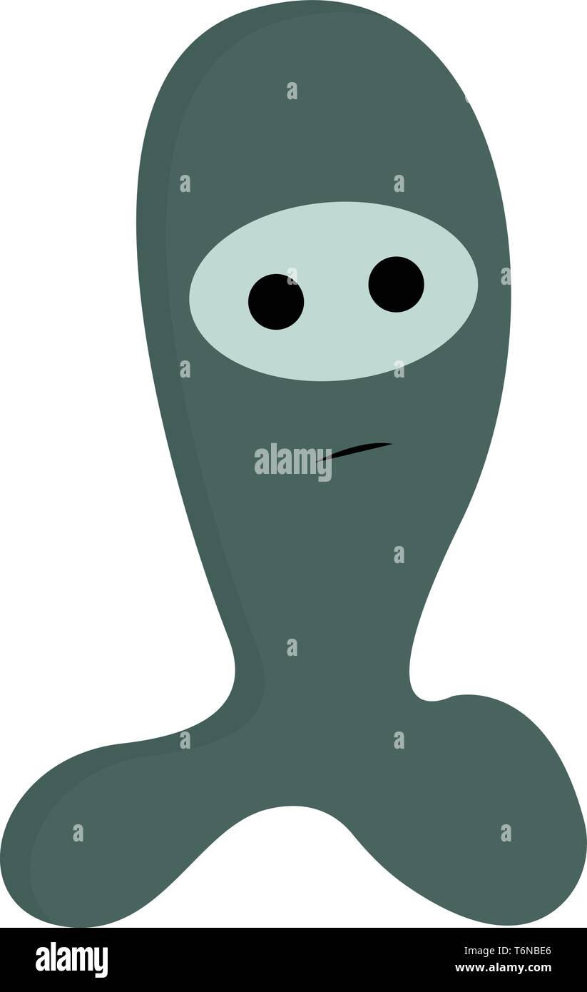 A shapeless monster in grey color without hands vector color drawing or ...