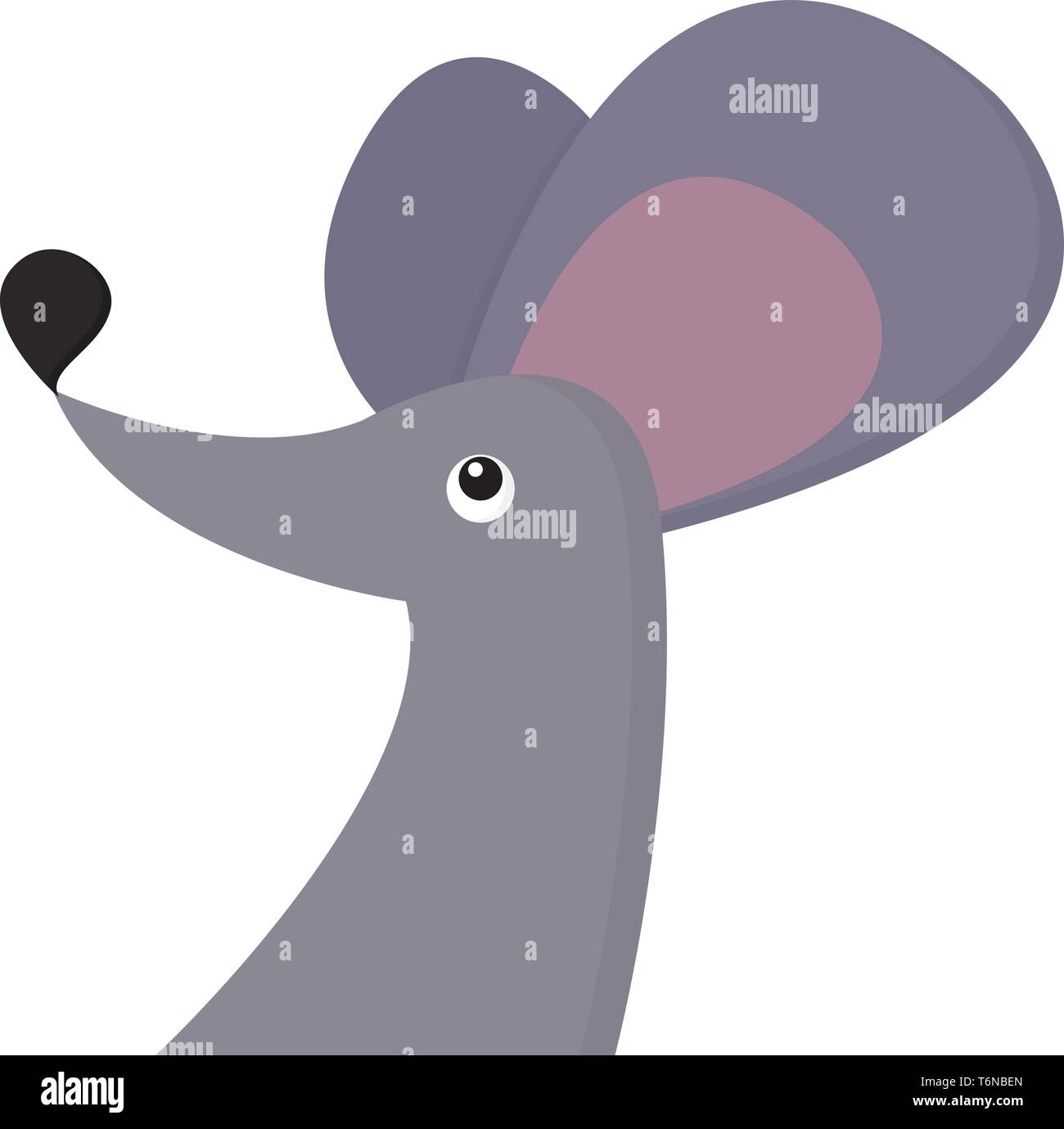 A mouse with very big ears vector color drawing or illustration Stock ...