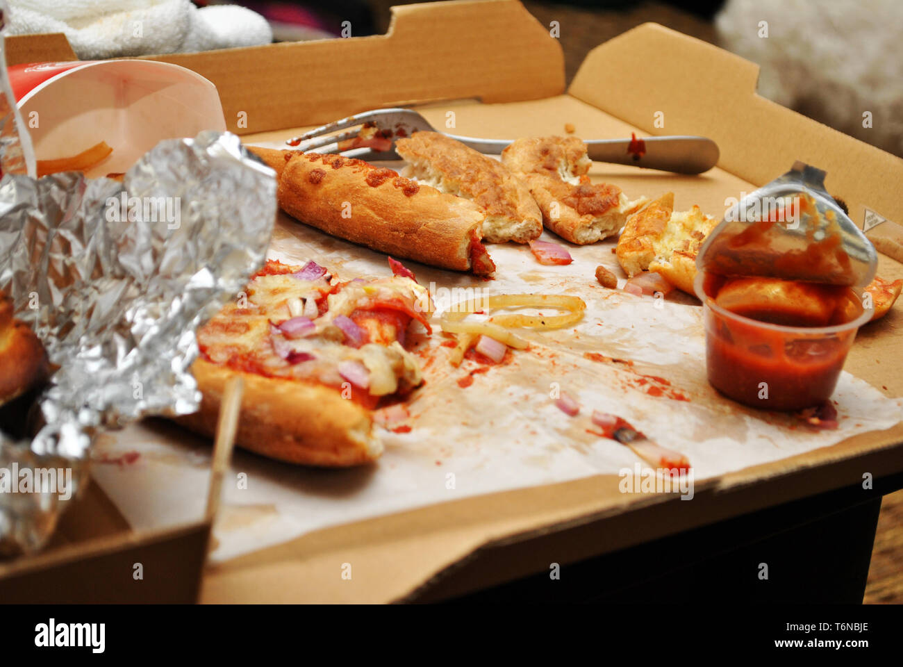 Left over pizza hi-res stock photography and images - Alamy