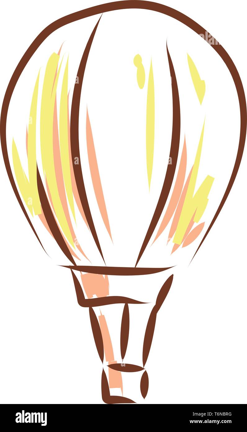 A beautiful sketch of parachute vector color drawing or illustration ...