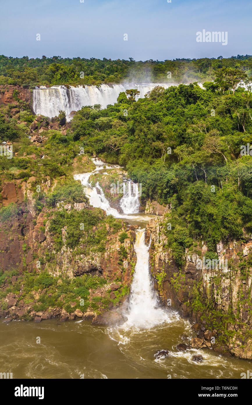 Waterfalls on the border Stock Photo - Alamy