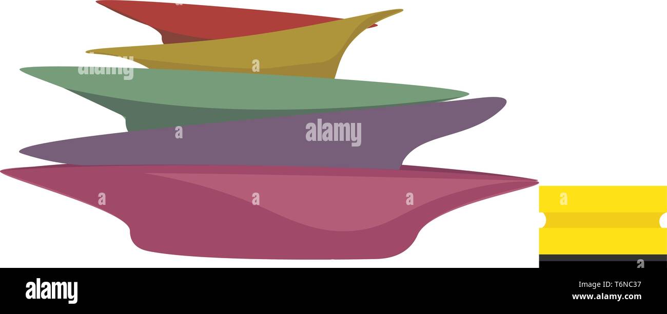 Stacked dirty plates Stock Vector Images - Alamy