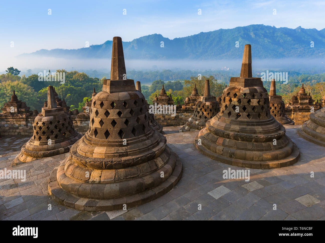 Borobudur Buddist Temple - island Java Indonesia Stock Photo - Alamy
