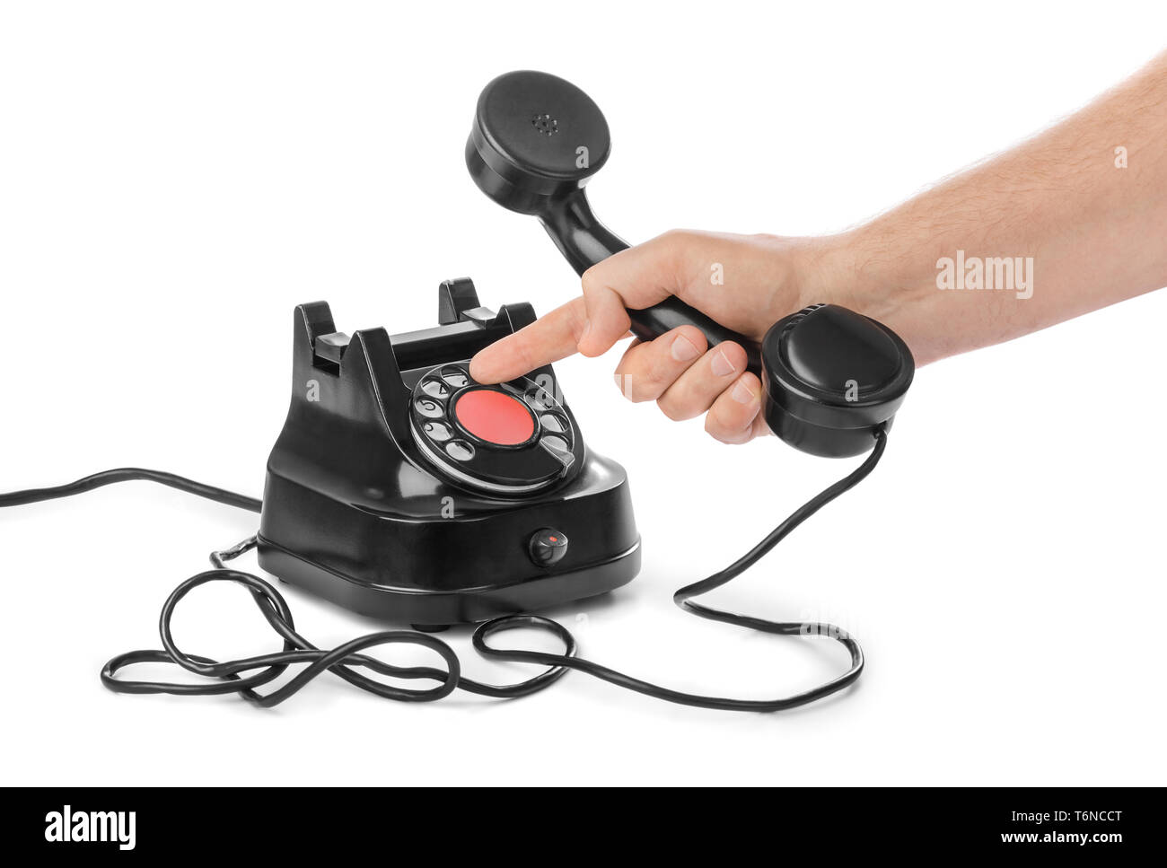 Vintage telephone man Cut Out Stock Images & Pictures - Alamy