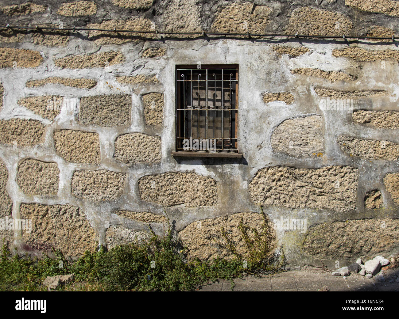 Window on an old stone house Stock Photo - Alamy