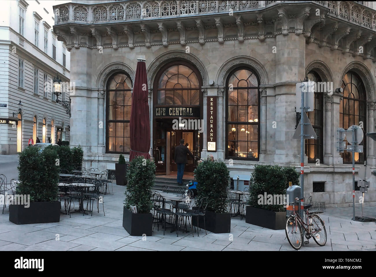 The traditional coffee house Cafe Central in Vienna - Austria Stock ...