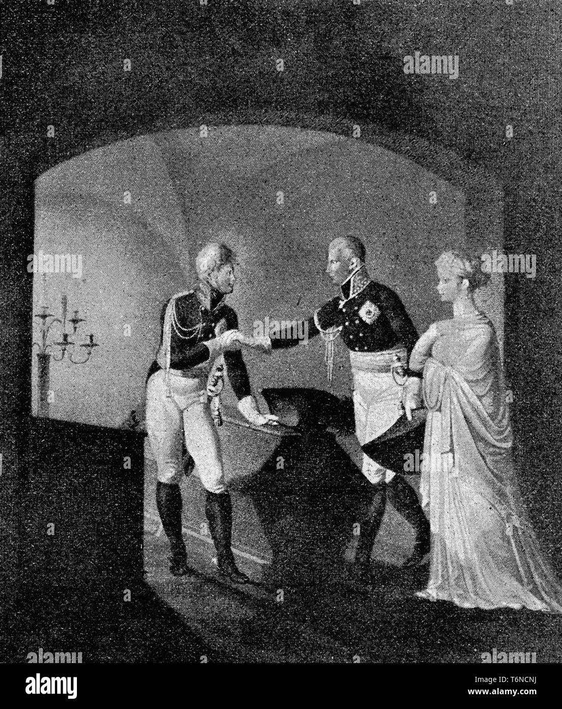 The Emperor Alexander I and Frederick Wilhelm III, king of Prussia, on ...