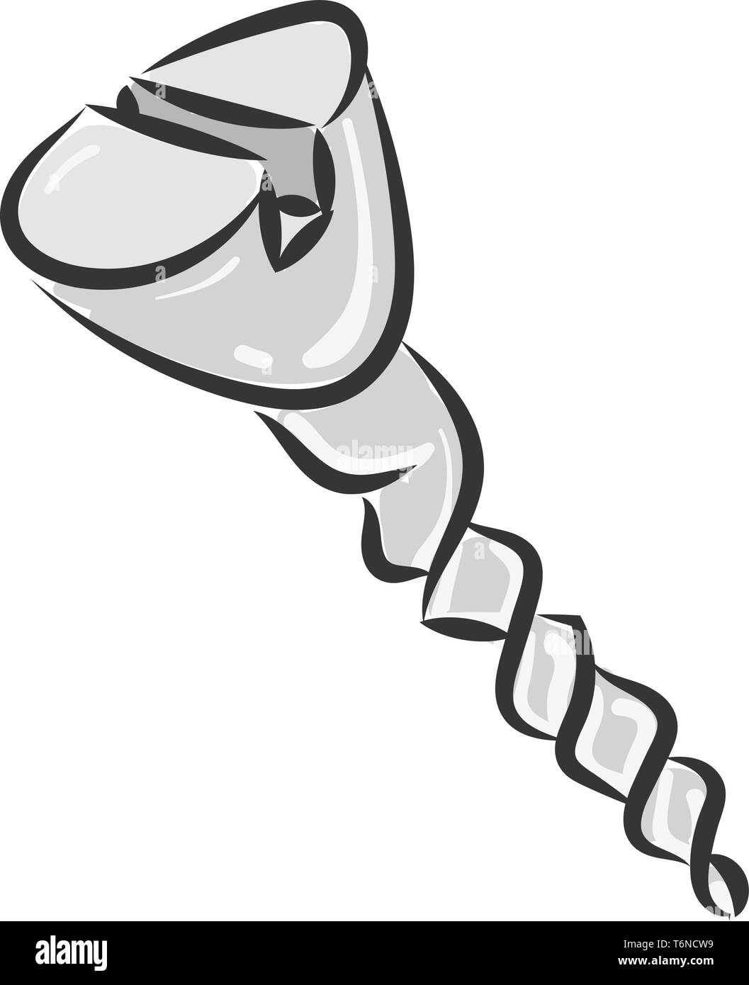 A long silver screw to join pieces vector color drawing or illustration ...