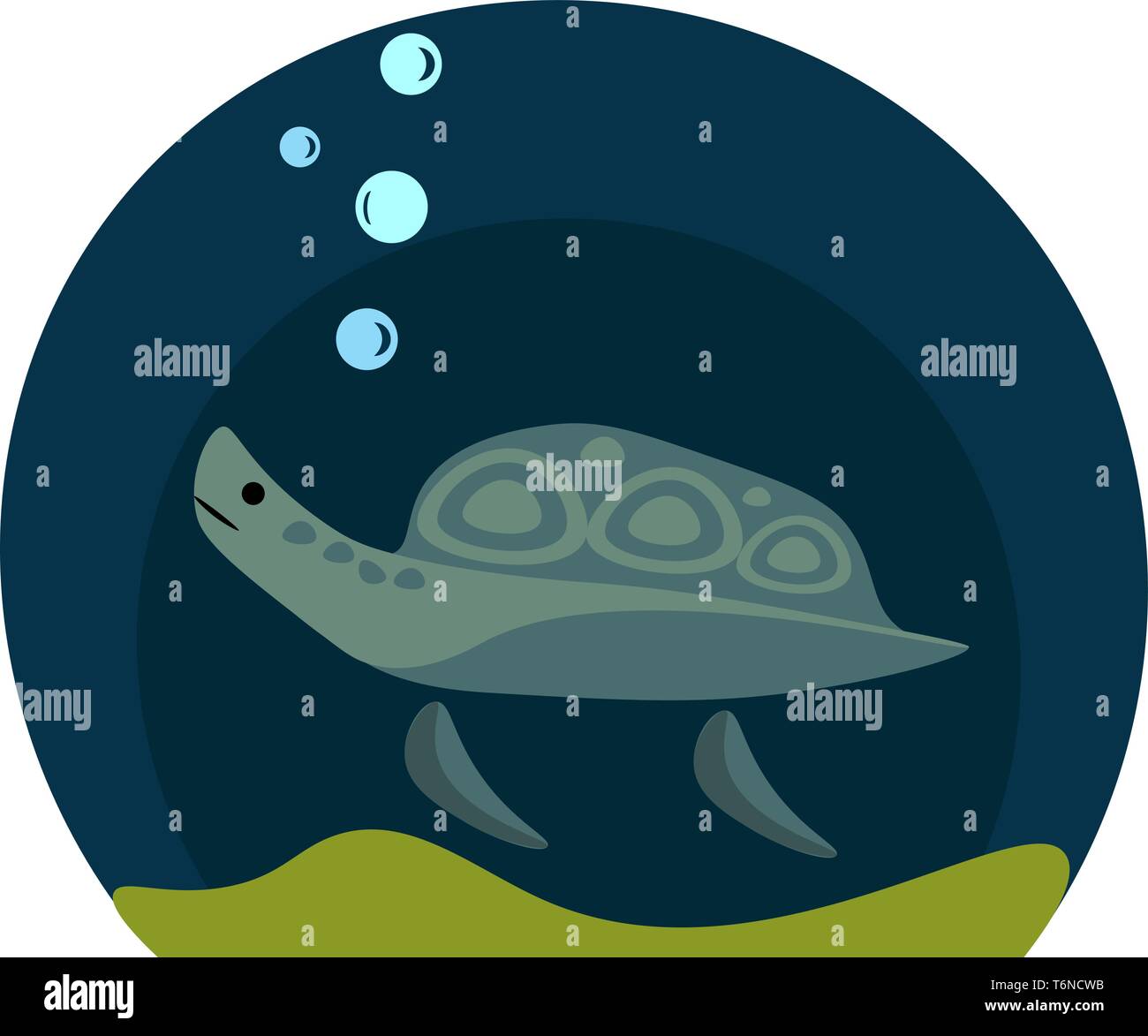 Turtle breathing Stock Vector Images - Alamy